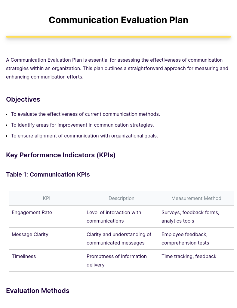 Communication Evaluation Plan - 9+ Examples, How to Implement