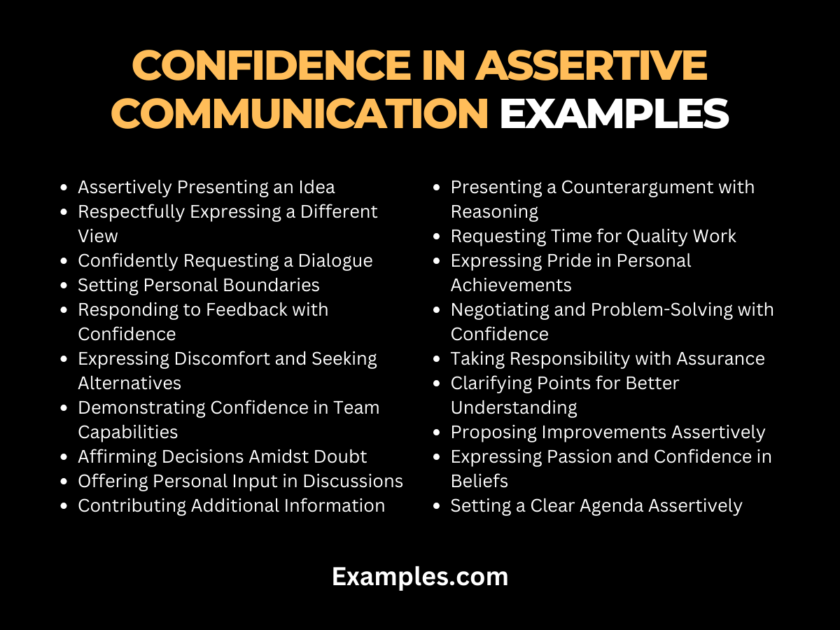 Confidence in Assertive Communication - 19+ Examples, How to Speak