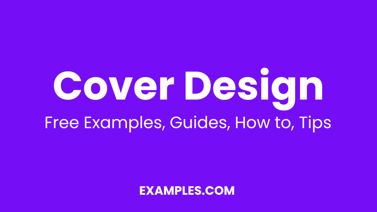 Cover Design Free Examples Guides How To Tips