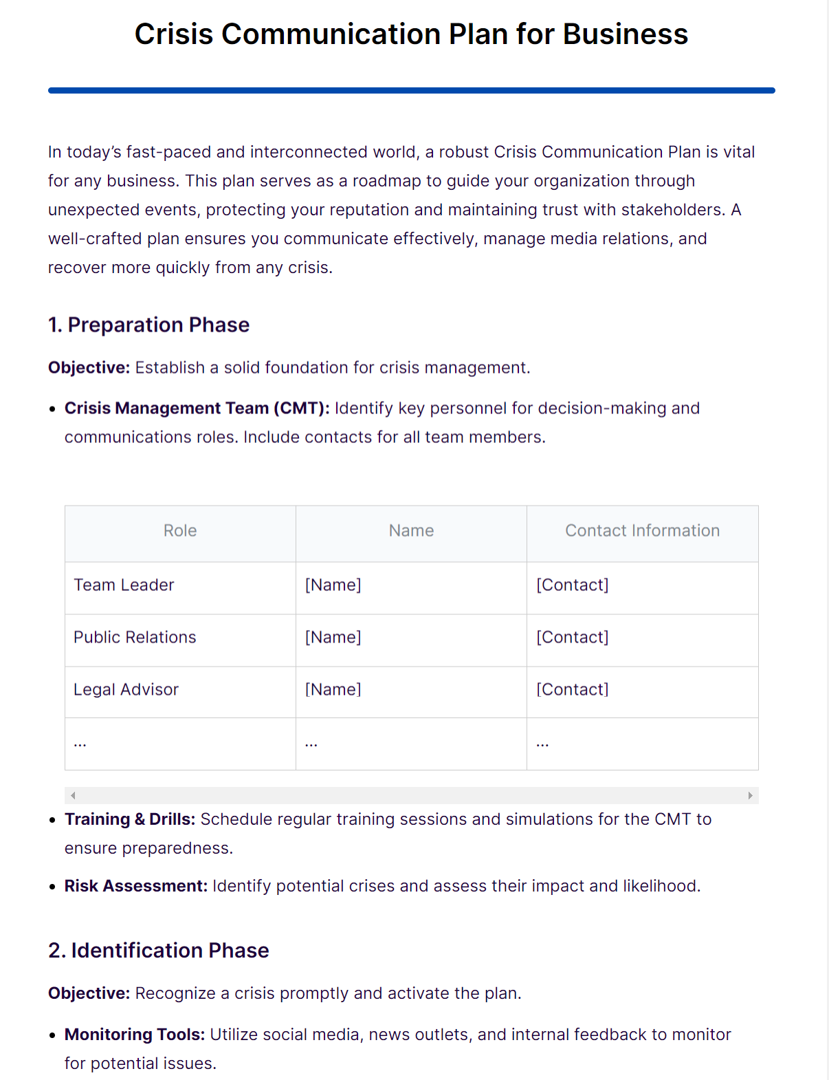 Crisis Communication Plans - 6+ Examples, How to Create