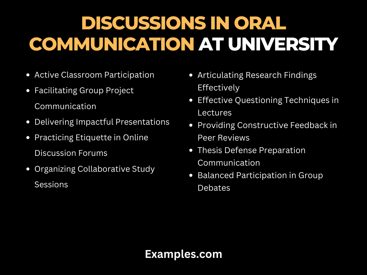 Discussions in Oral Communication - 29+ Examples