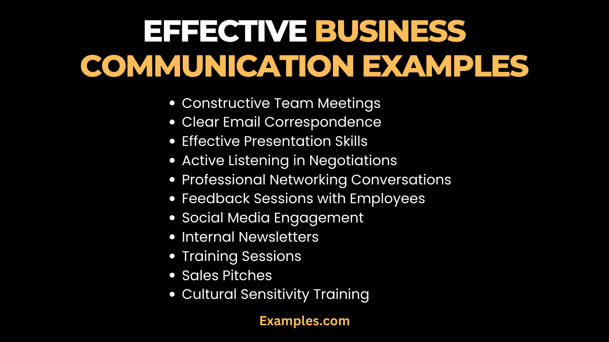 Effective Business Communication - 19+ Examples