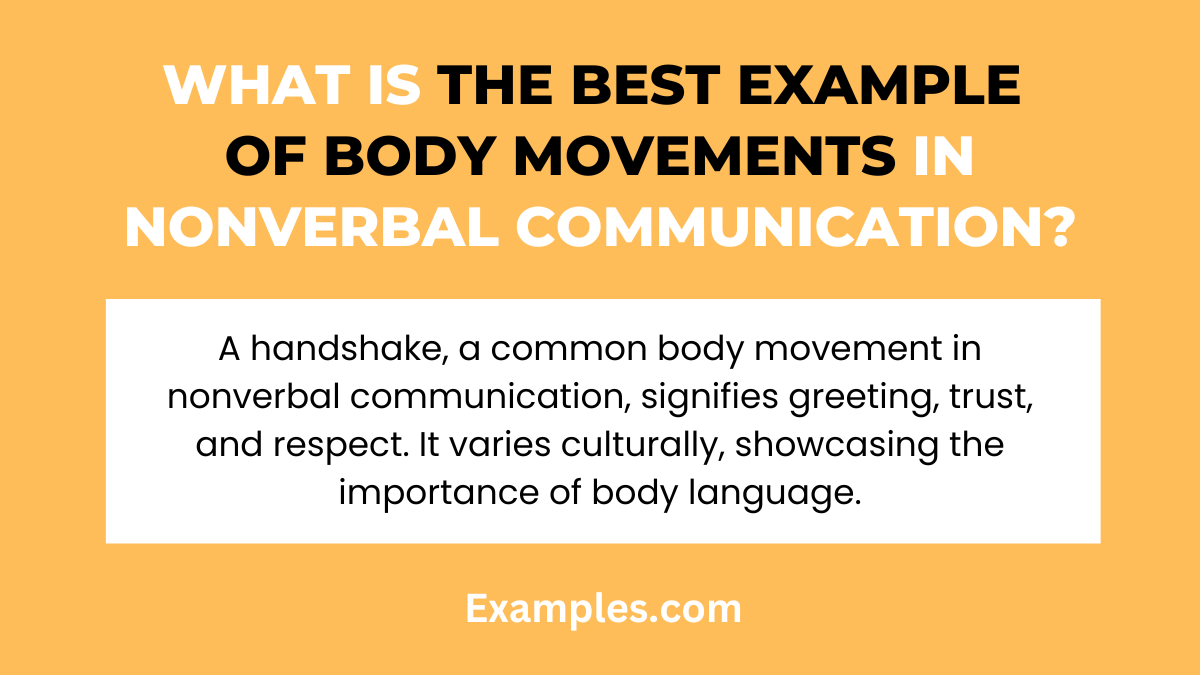 Body Movements in Nonverbal Communication: Examples, PDF
