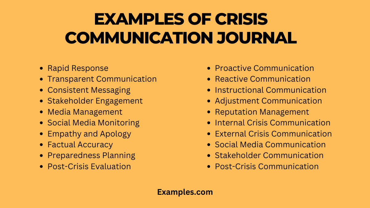 Crisis Communication Journal - 19+ Examples