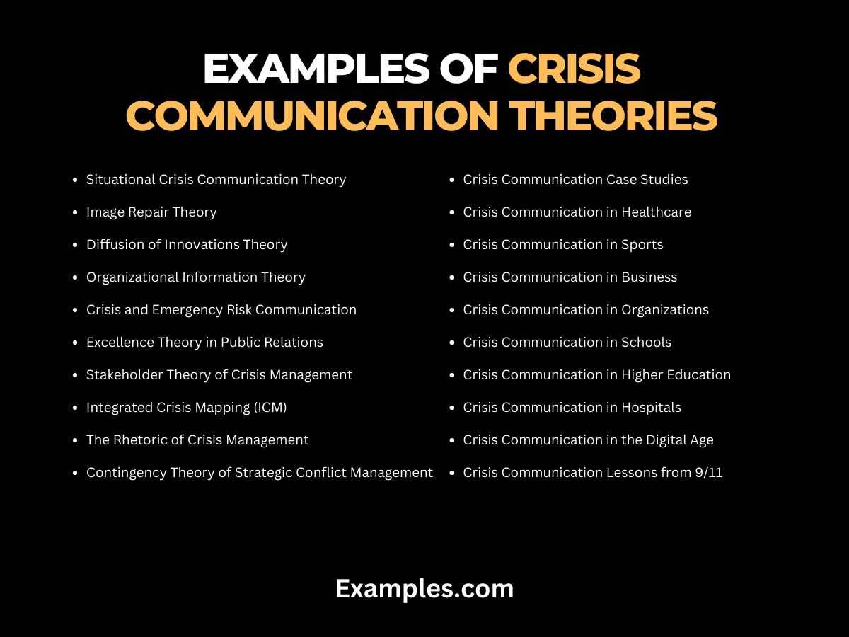 Crisis Communication Theories - 19+ Examples