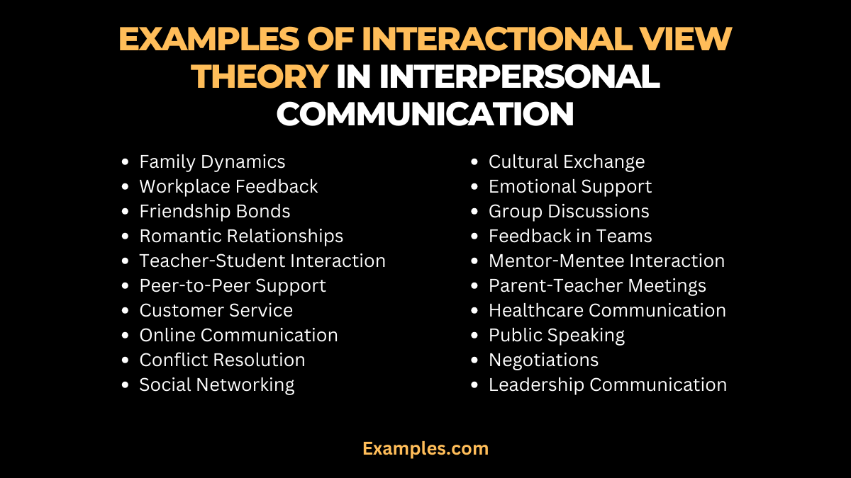 Interactional View Theory in Interpersonal Communication - 19+ Examples