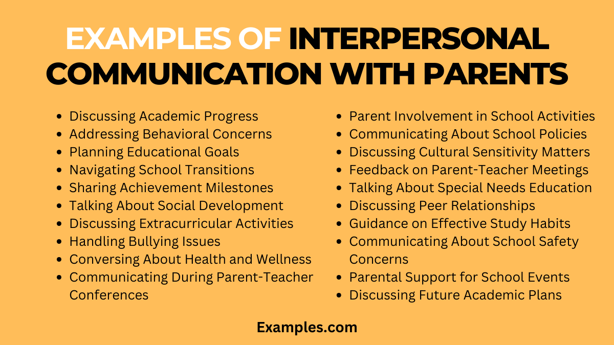 Interpersonal Communication with Parents - 14+ Examples, Types