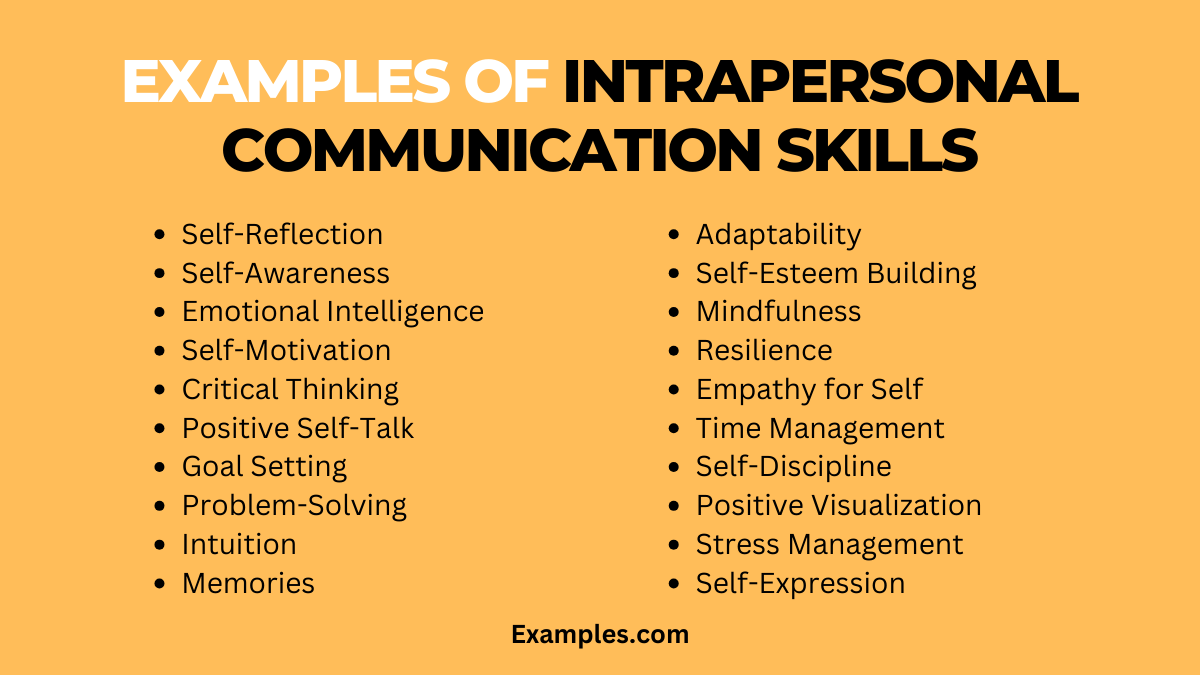 Intrapersonal Communication Skills - 19+ Examples, Elements