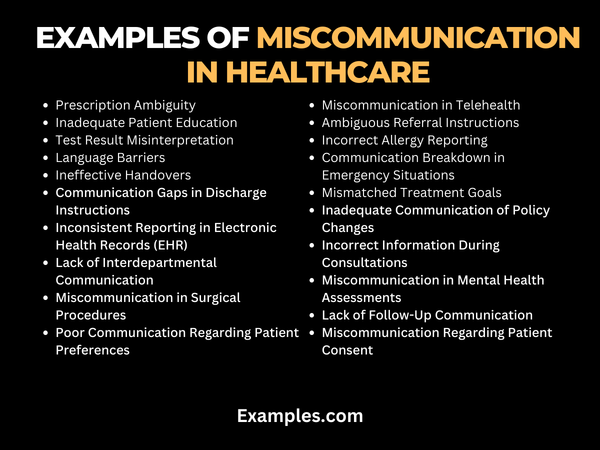 Miscommunication in Healthcare - 29+ Examples