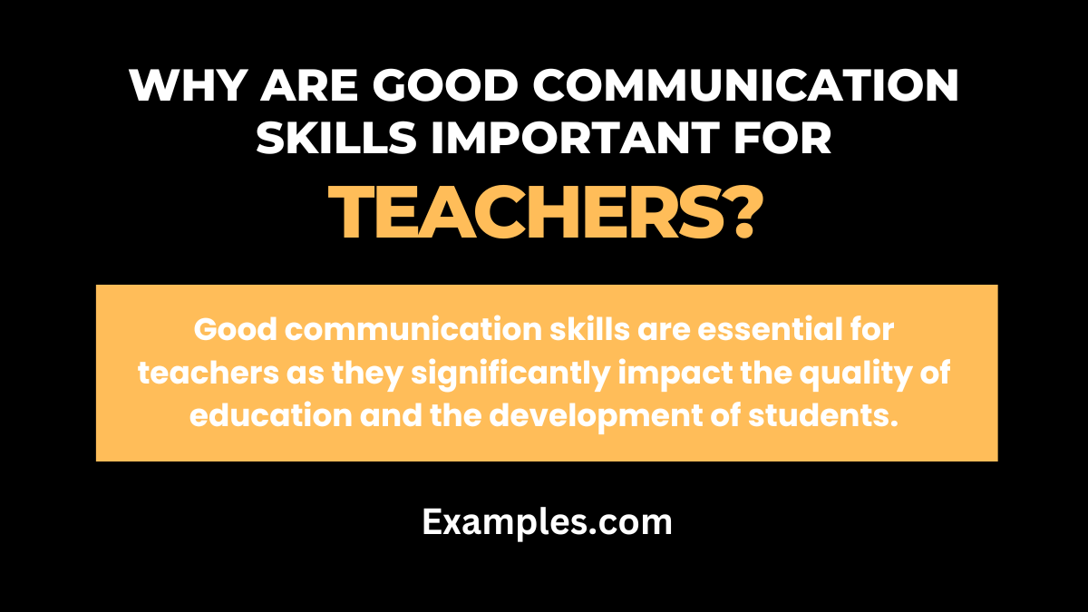 Communication Skills of a Teacher - 29+ Examples