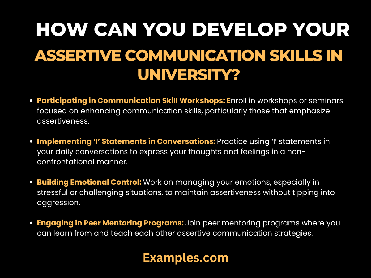 Assertive Communication Skills in Universities - 29+ Examples