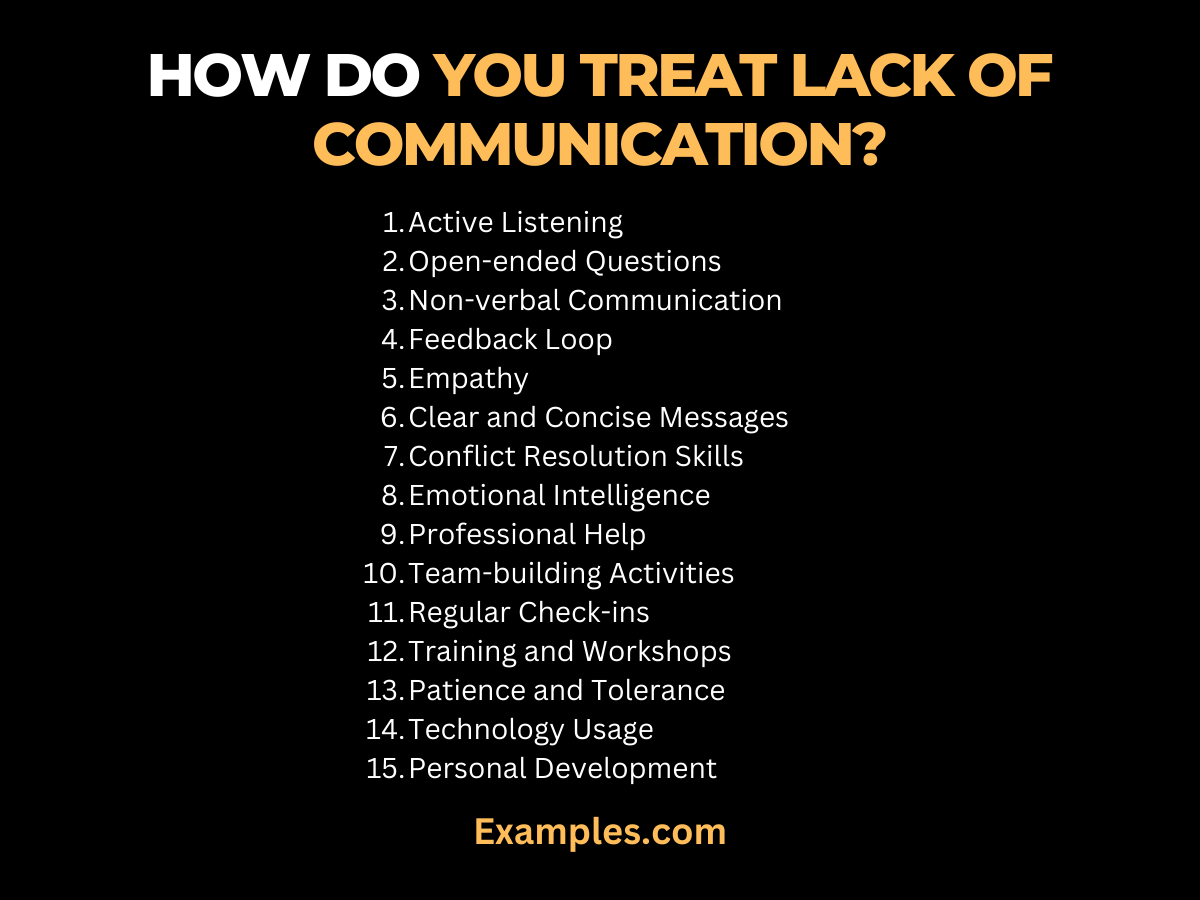 How do you treat lack of communication?