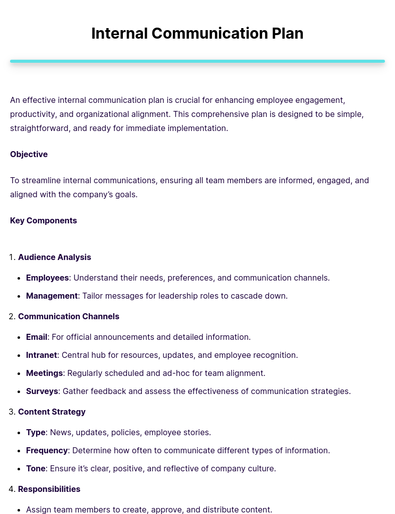 Internal Communication Plans - 11+ Examples, How to Create