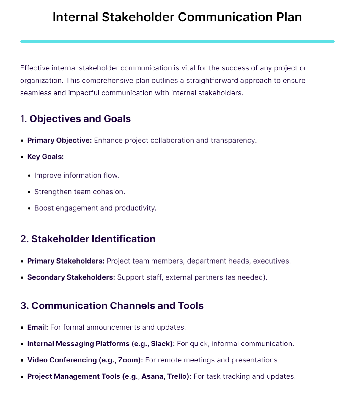Internal Communication Plans - 11+ Examples, How to Create