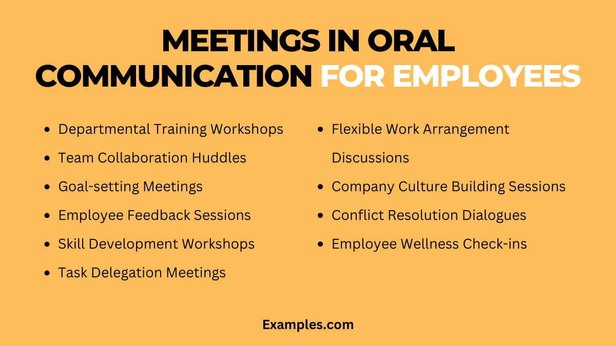 Meetings in Oral Communication: Examples, Pdf