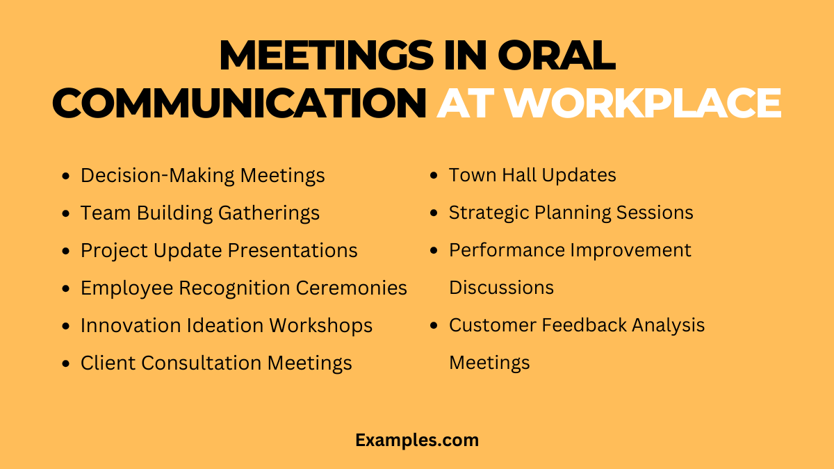 Meetings in Oral Communication: Examples, Pdf