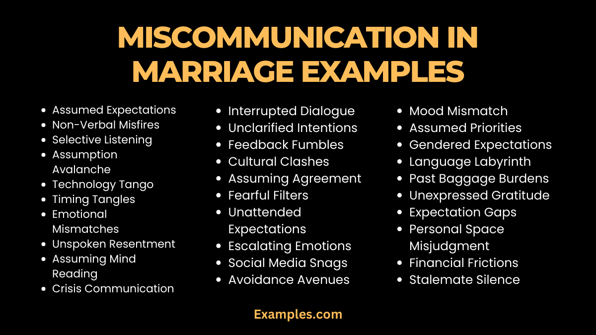 Miscommunication in Marriage - 29+ Examples