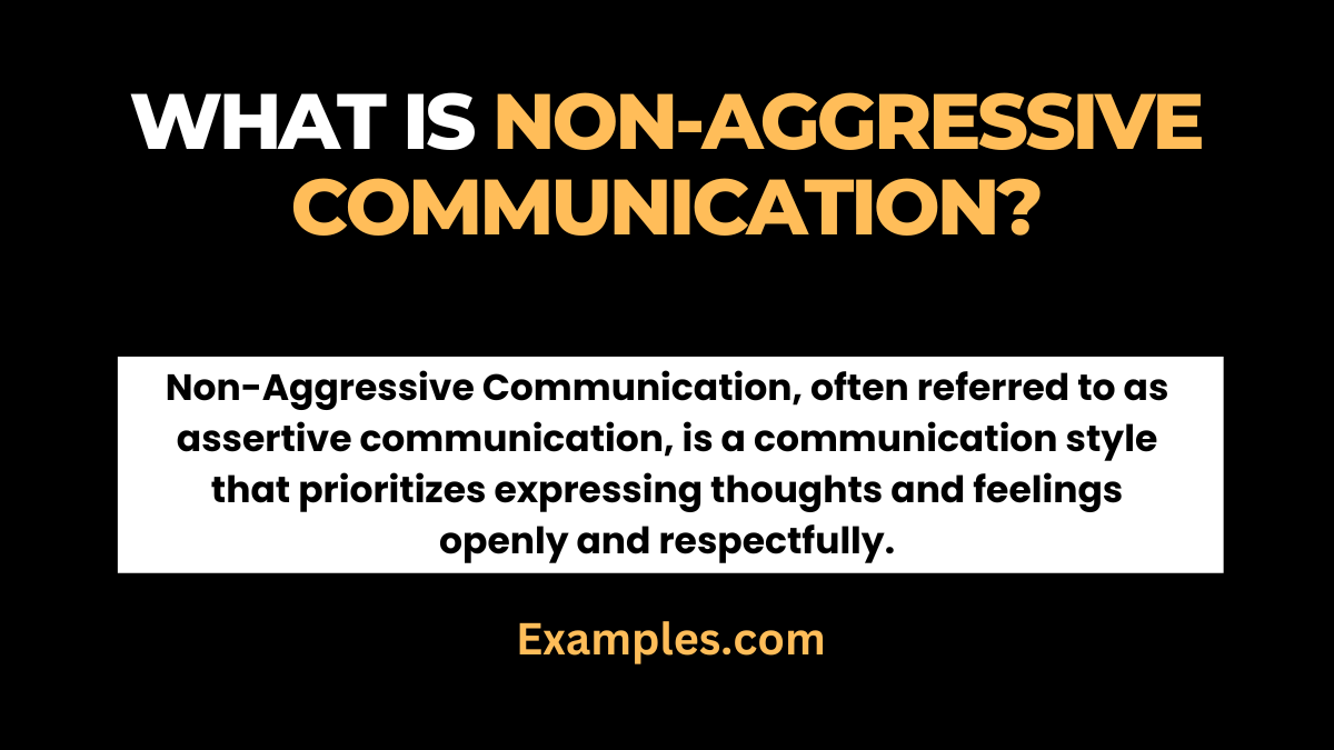 Non Aggressive Communication Books - Examples