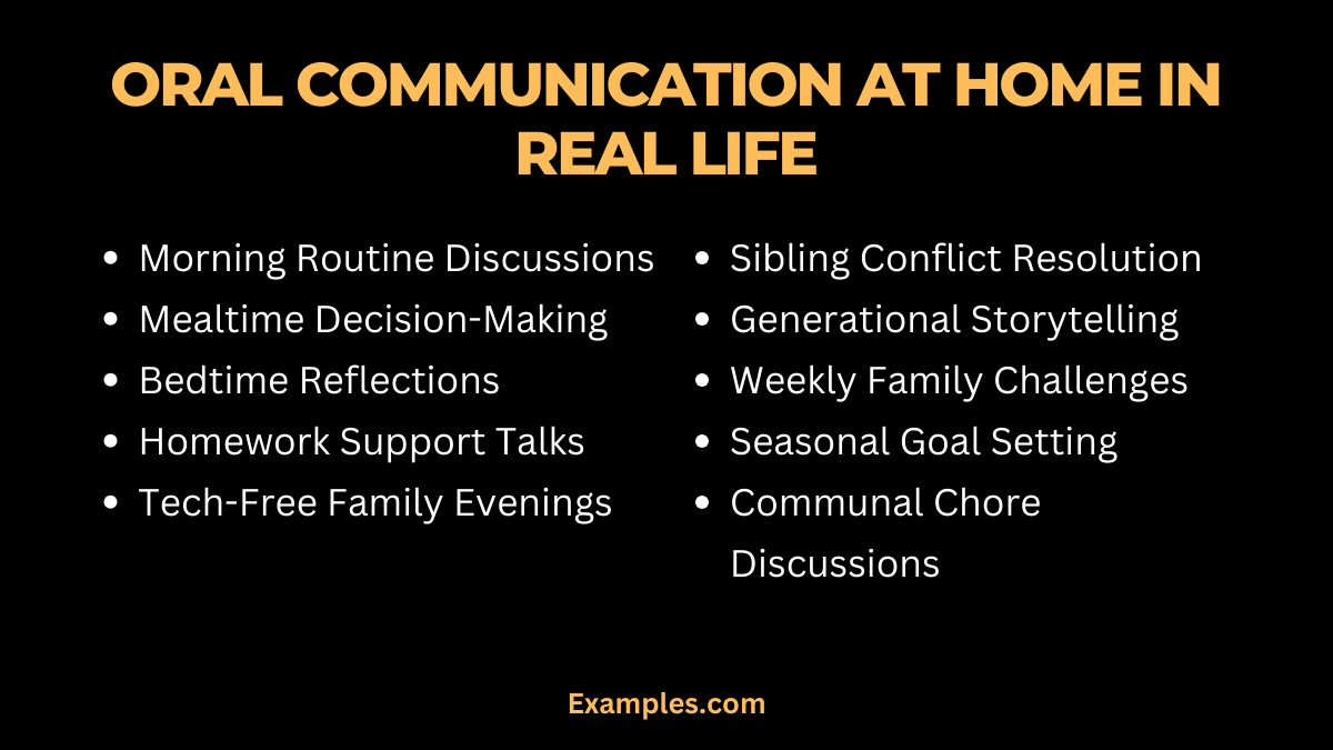 Oral Communication at home - 29+ Examples