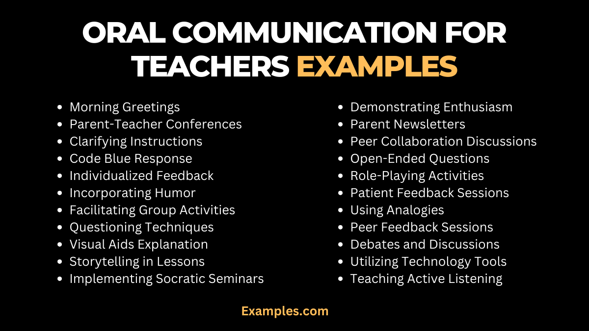Oral Communication for Teachers - 29+ Examples, Tips