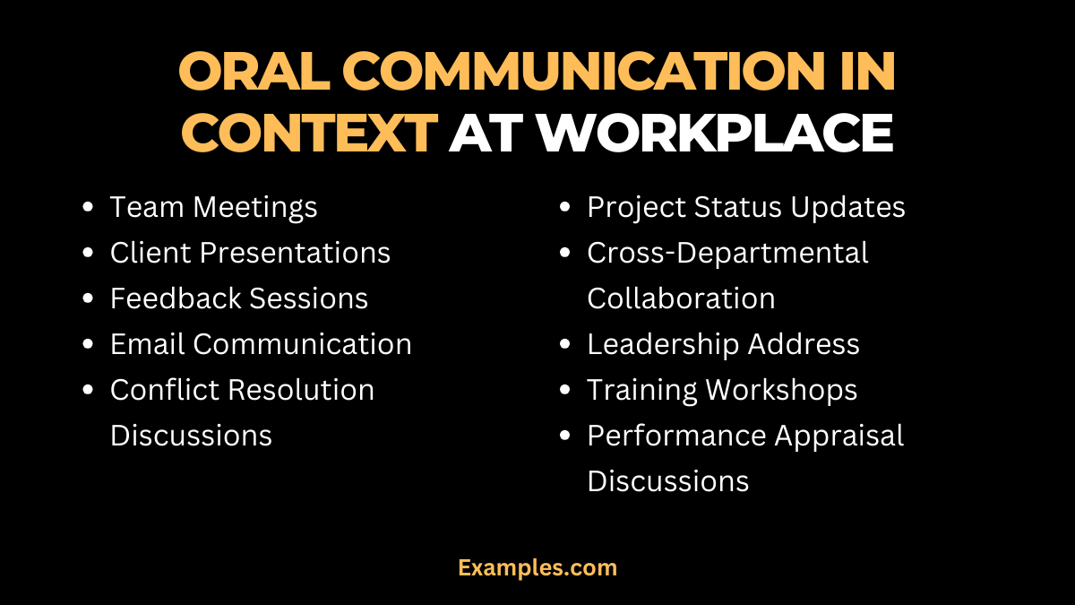 Oral Communication in Context - 19+ Examples