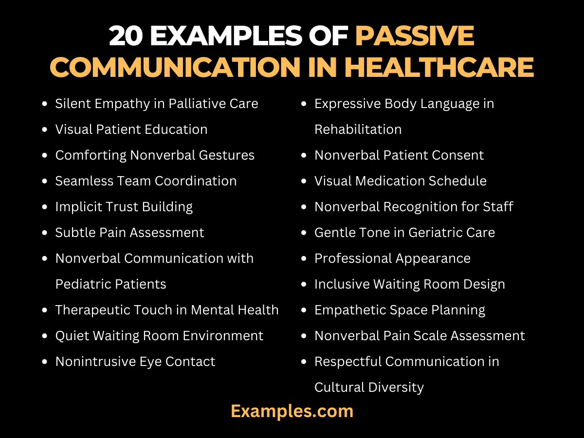 Passive Communication in Healthcare - 19+ Examples