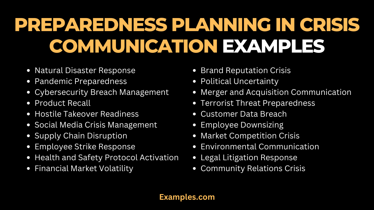 Preparedness Planning in Crisis Communication - 19+ Examples