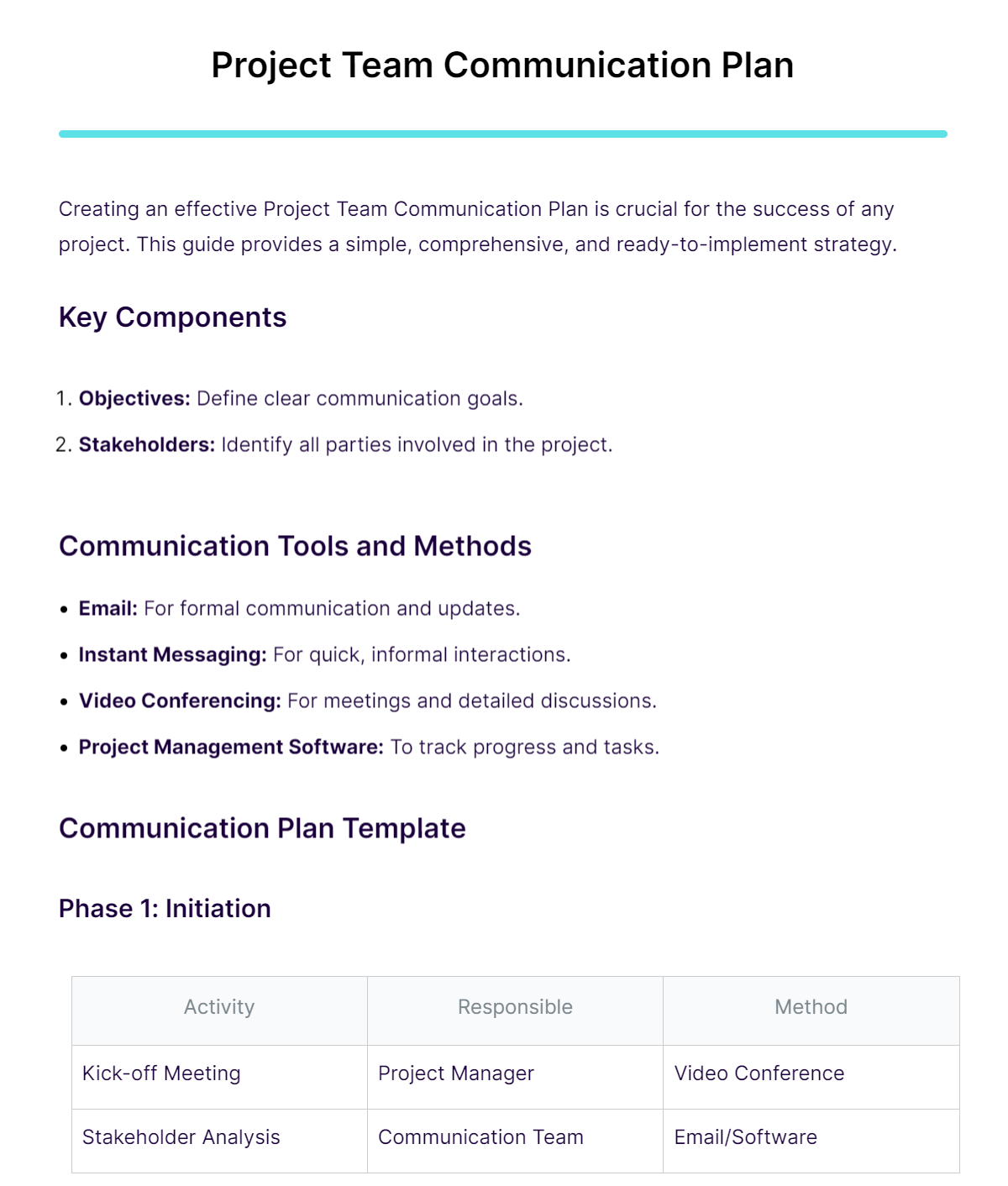 Team Communication Plan - Examples, How to Creat