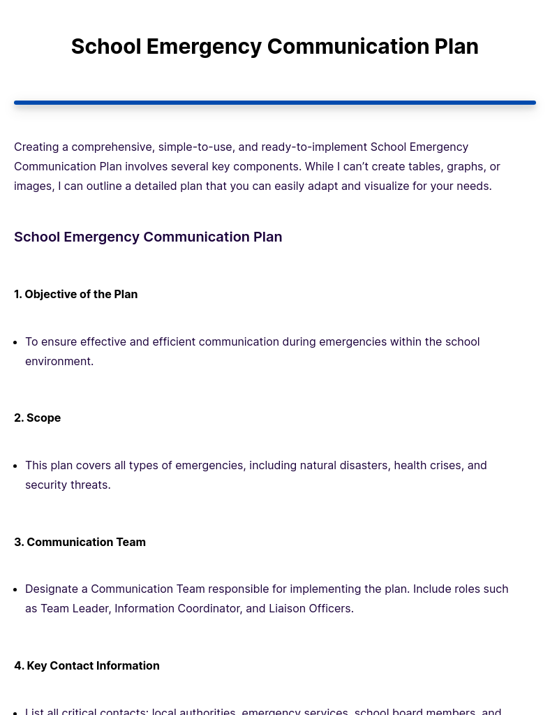 Emergency Communication Plan - 7+ Examples, How to Create