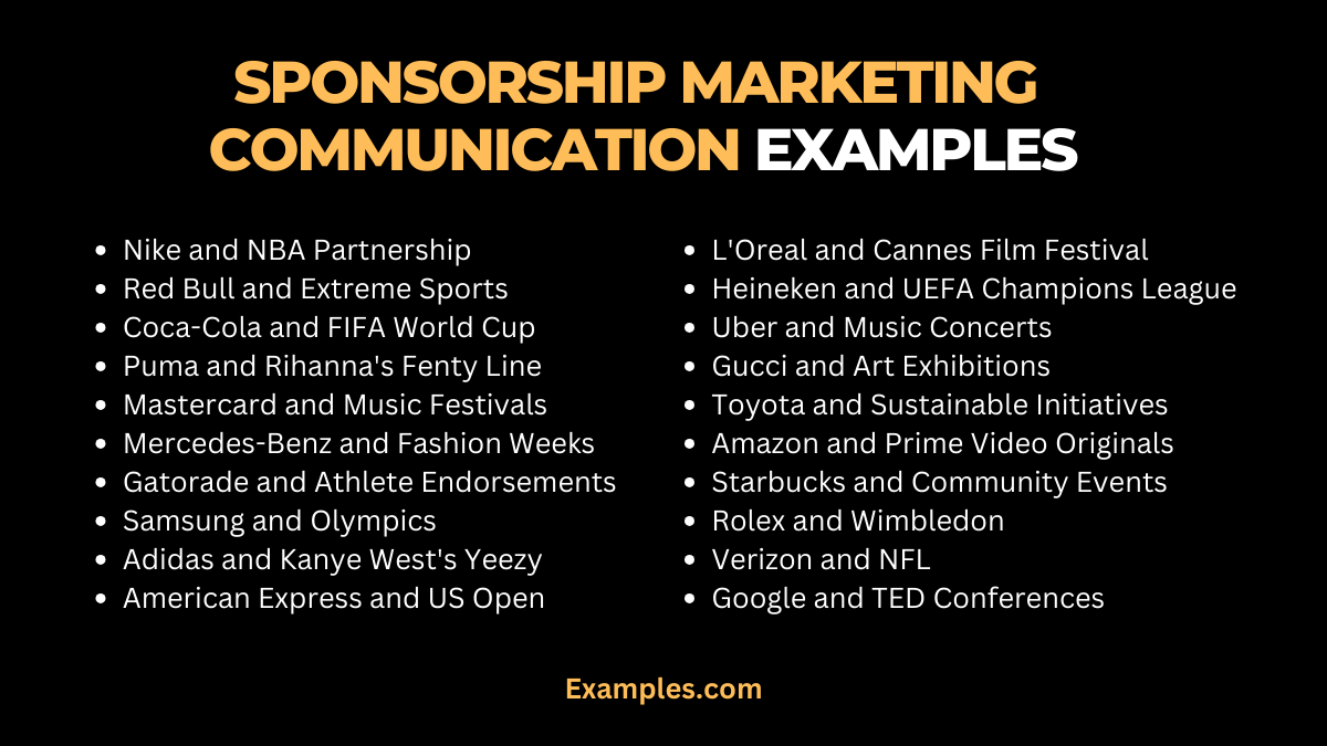 Sponsorship Marketing Communication - 19+ Examples