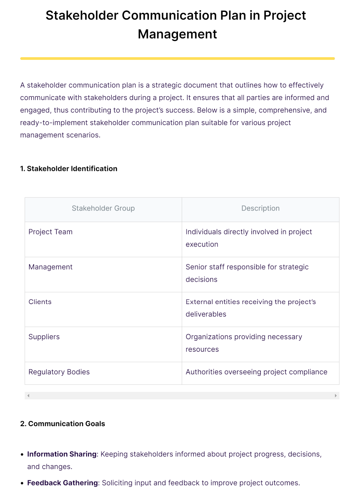 Stakeholder Communication Plan - 9+ Examples, How to Create