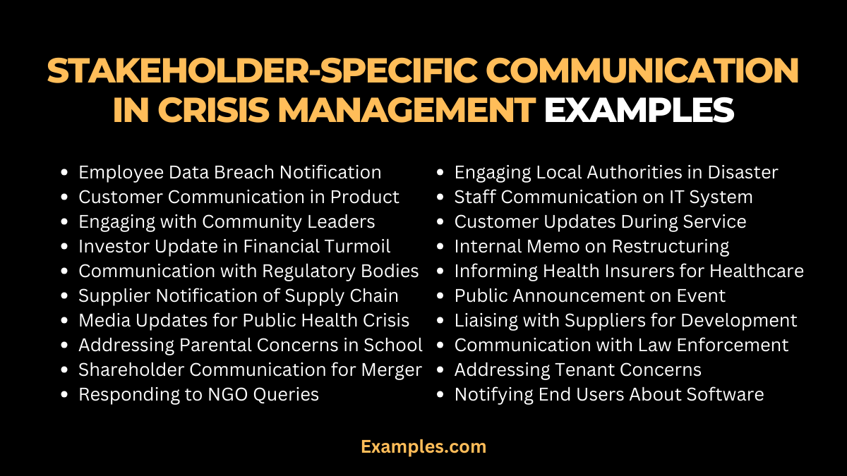 Stakeholder-Specific Communication in Crisis Management - 19+ Examples ...