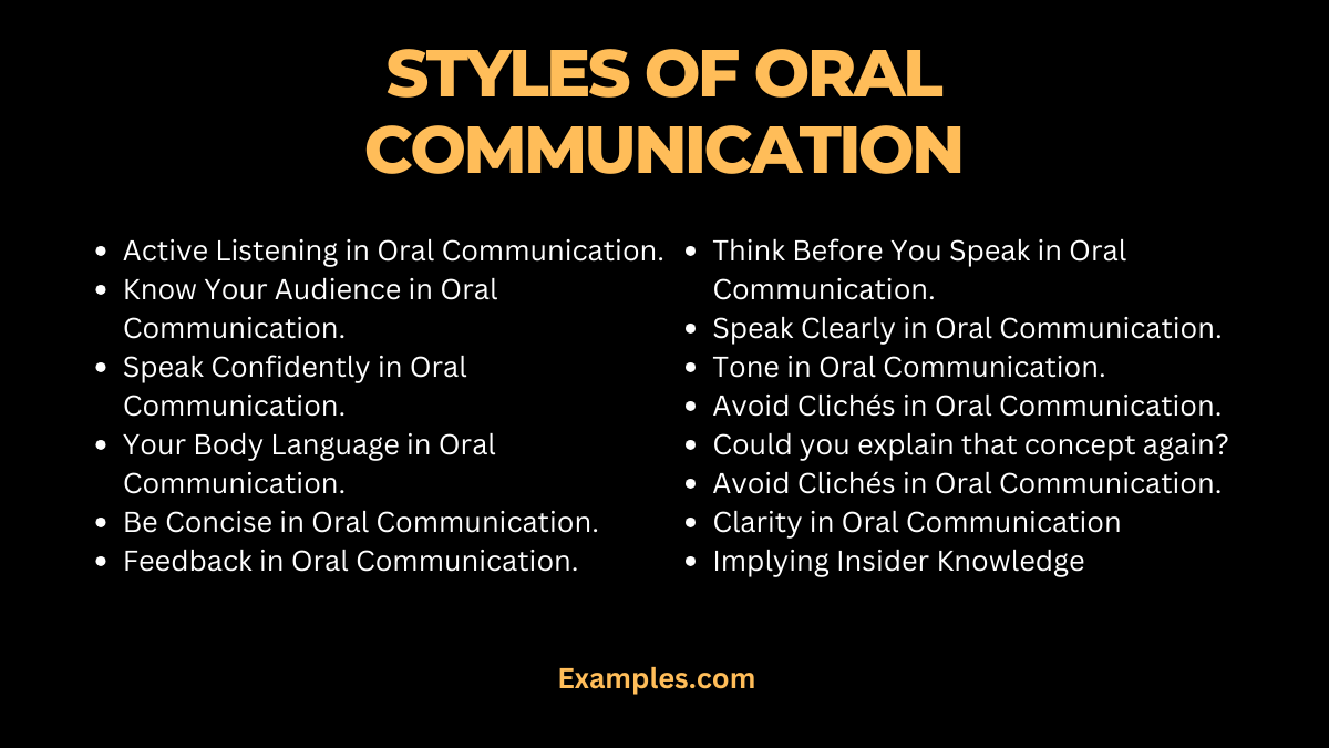 Styles of Oral Communication: Styles, PDF