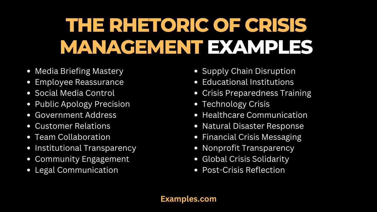 The Rhetoric of Crisis Management: Examples, PDF