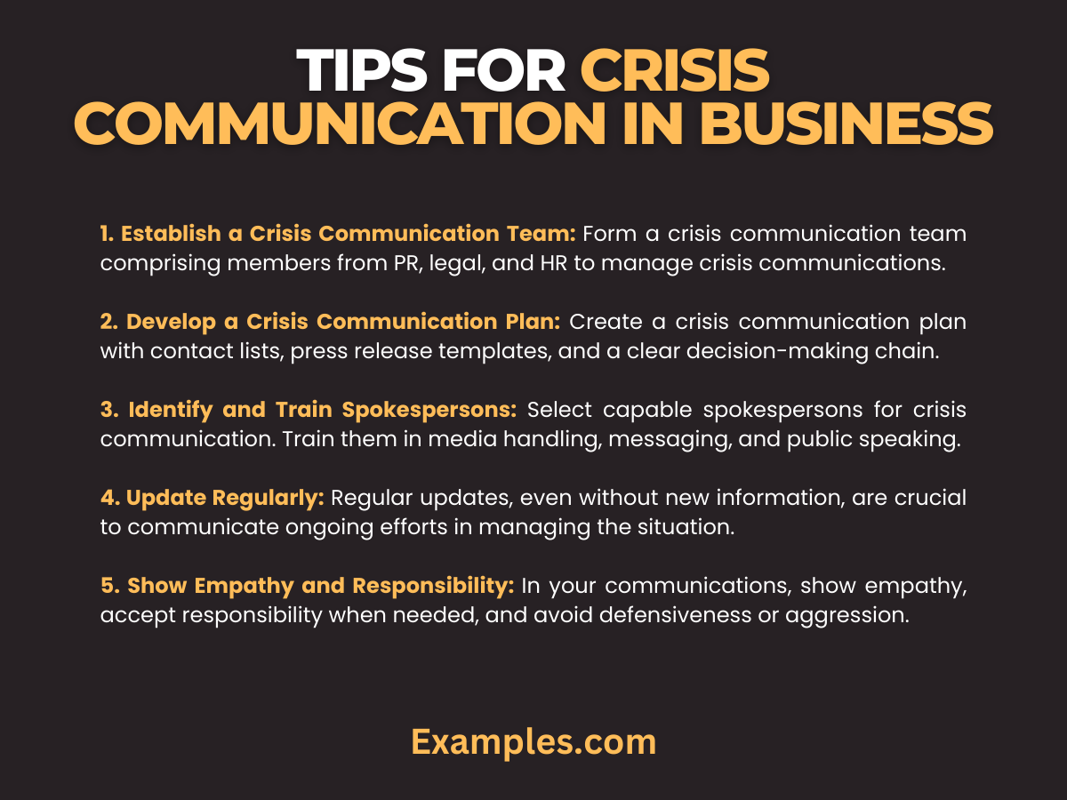Tips for Crisis Communication - 29+ Examples