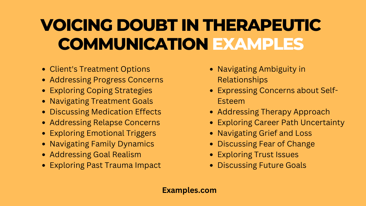 Voicing Doubt in Therapeutic Communication - 19+ Examples, Tips