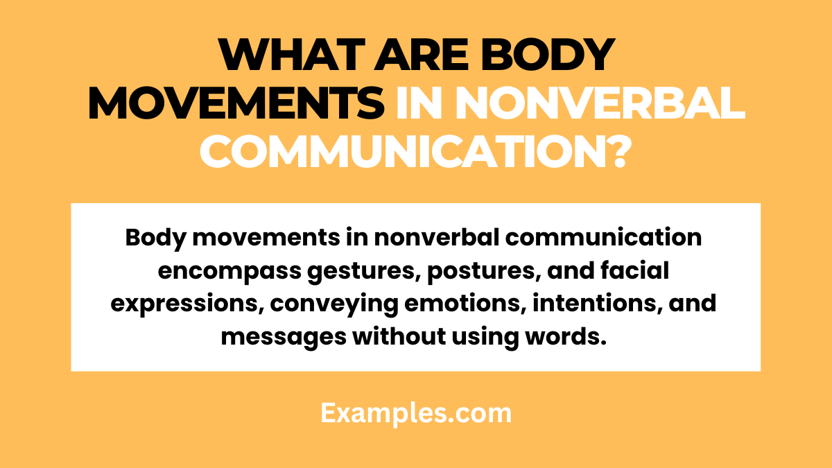 Body Movements in Nonverbal Communication: Examples, PDF
