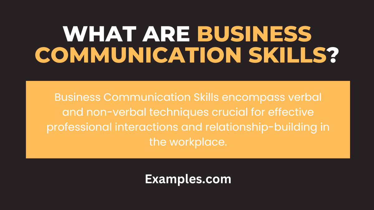 Business Communication Skills - 14+ Examples, Tips