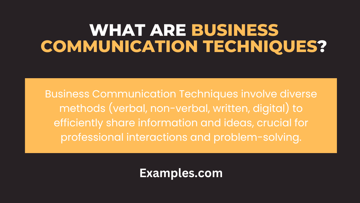 Business Communication Techniques - 14+ Examples, Types