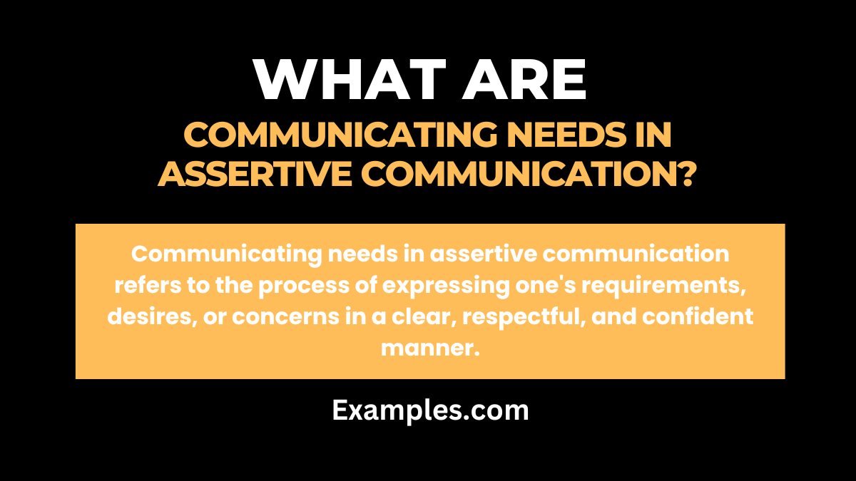 Communicating Needs in Assertive Communication - 29+ Examples