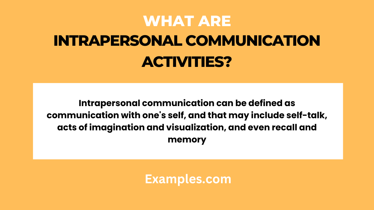 Intrapersonal Communication Concepts - 19+ Examples