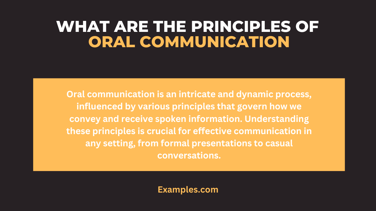 Principles of Oral Communication - 29+ Examples