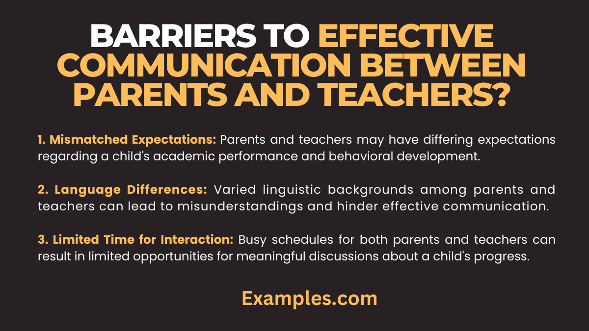 Communication Barriers Between Teachers and Parents - 19+ Examples