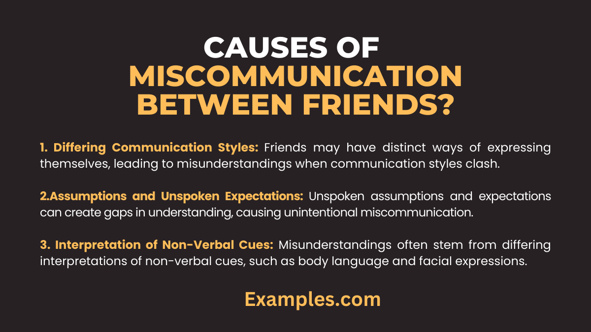 Miscommunication Between Friends: Examples , Pdf