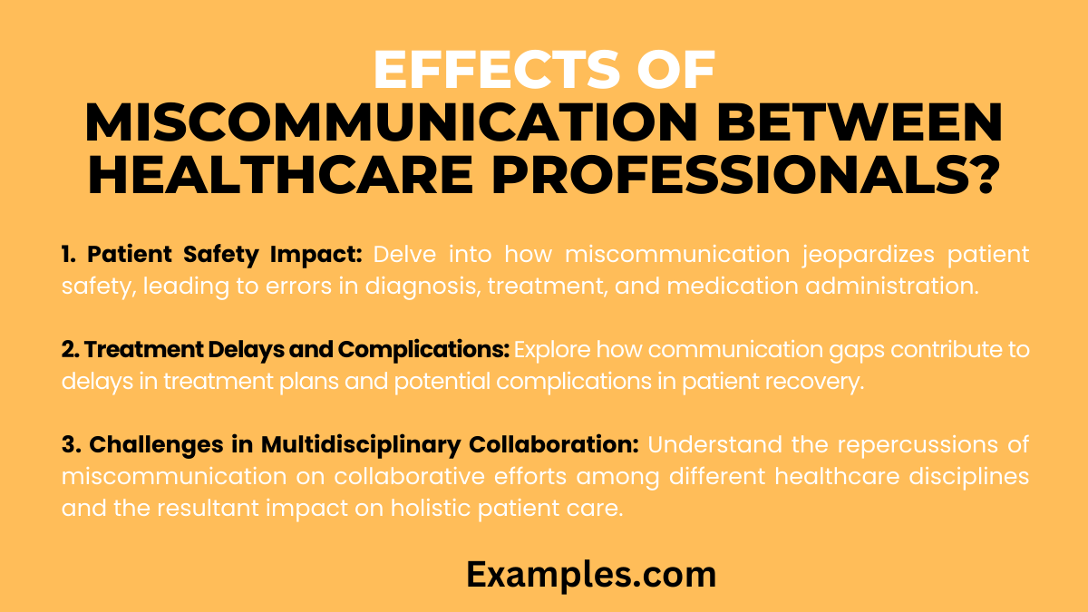 Miscommunication Between Healthcare Professionals - 19+ Examples