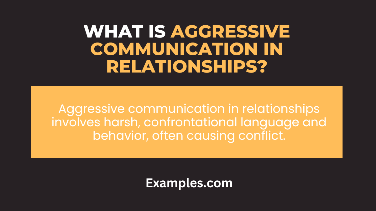Aggressive Communication in Relationships: Examples, PDF