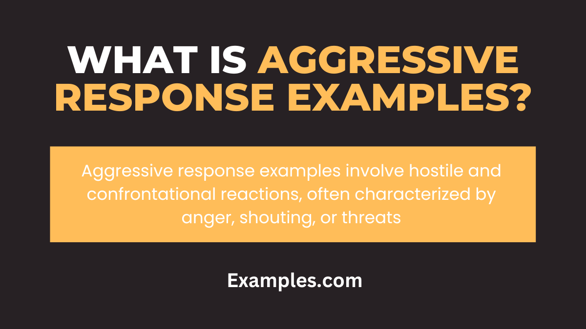 Aggressive Response - 29+ Examples, How to Respond