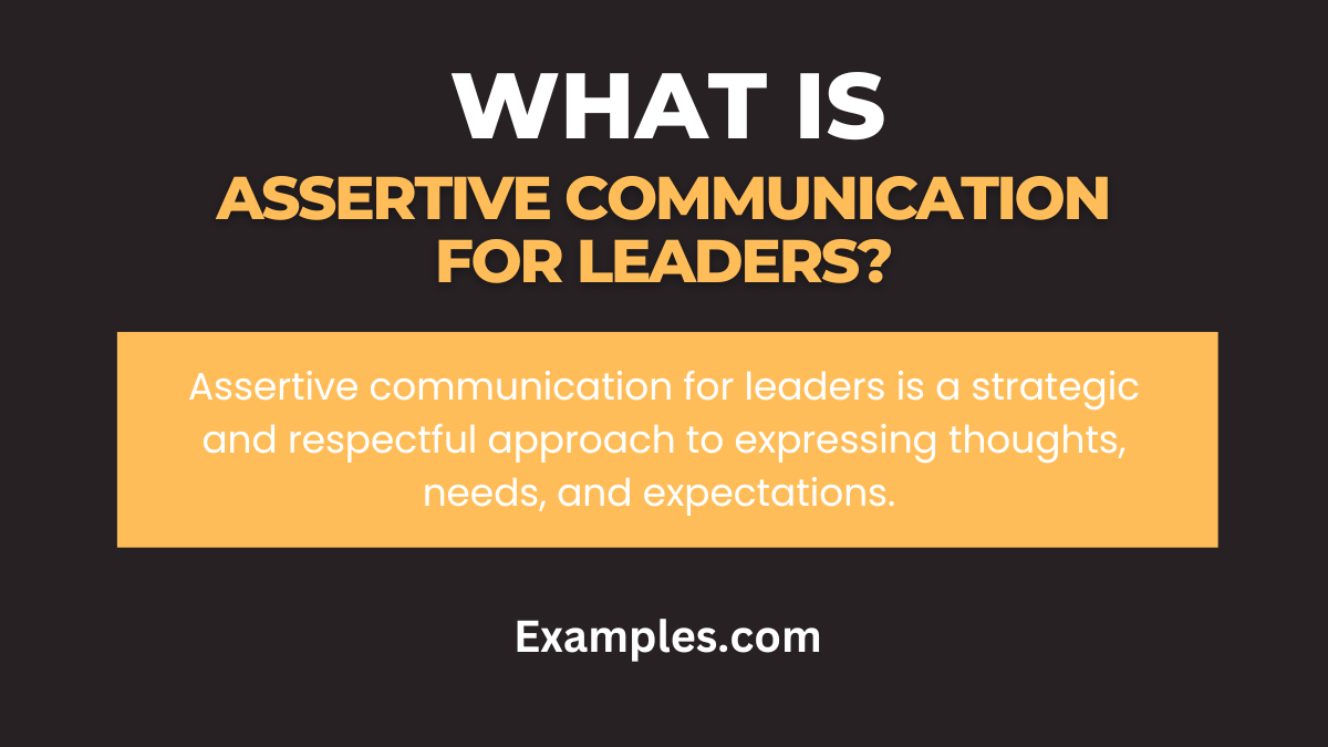 Assertive Communication for Leaders - 29+ Examples