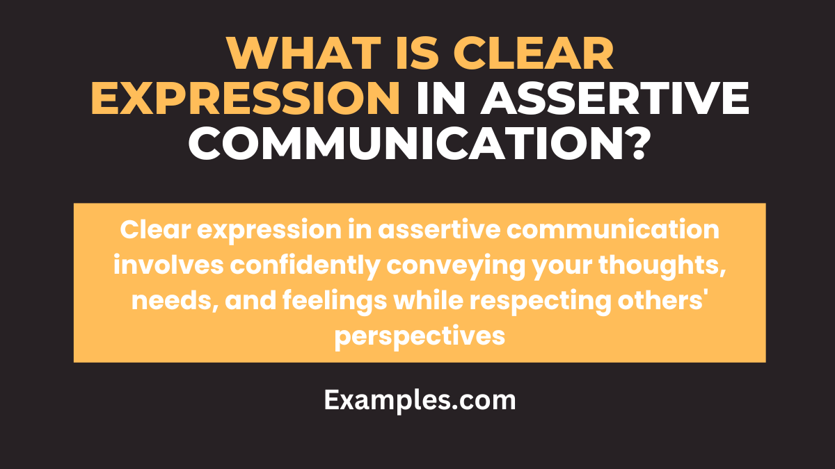 Clear Expression in Assertive Communication - 19+ Examples, Tips