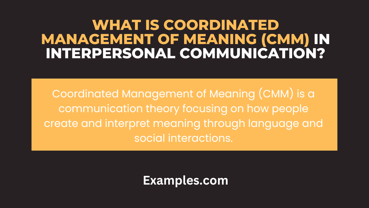 Coordinated Management of Meaning (CMM) in Interpersonal Communication: Examples, PDF